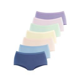Panty Vivance, Damen, Gr. 32/34, bunt (mint, flieder, rose, navy, violet, gelb, blau), Single Jersey, Obermaterial: 95% Baumwolle, 5% Elasthan, unifarben, bequem, Unterhosen Panty, in frischen Farben mit weichem B&uuml;ndchen