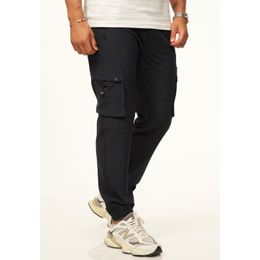 Cargohose Soulstar "als Tech-Pants mit Cargo Taschen - Freizeithose", Herren, Gr. M, Einheitsgr&ouml;&szlig;e, blau (navy), Obermaterial: 95% Polyester PES. 5% Elasthan EL., Hosen Cargohose, Herren Jogger-Hose Jeans mit Gummibund & Tunnelzug Outdoorhose
