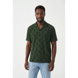 Shirtjacke Fynch-Hatton, Jungen, Gr. 4XL, schwarz khaki, Web, Obermaterial: 60% Baumwolle, 40% Polyester, bedruckt, regular fit normal, ohne Ausschnitt, Shirts Shirtjacke, mit Muster