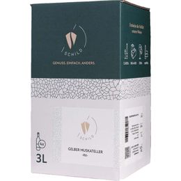 SCHILD.WEIN -SX- Bag-in-Box 3,0 L Gelber Muskateller 2025 Trocken - Rheinhessen &ndash; Wei&szlig;wein Qualit&auml;tswein