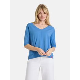 LIEBLINGSST&Uuml;CK LIEBLINGSST&Uuml;CK Damen Kurzarmpullover "AmihanL"449, air blau, Gr. 46, Obermaterial: 72% Viskose, 28% Polyester, Pullover, aus Viskose