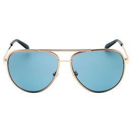 Guess Sonnenbrille Mit Blauen Gl&auml;sern Und Goldenem Rahmen