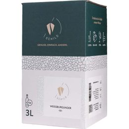 SCHILD.WEIN Weissburgunder -SX- Bag-in-Box 3,0 L Wei&szlig;burgunder 2025 Trocken - Rheinhessen &ndash; Wei&szlig;wein Qualit&auml;tswein