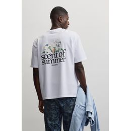 Rundhalsshirt Pegador "MILES OVERSIZED TEE", Jungen, Gr. L, wei&szlig;, Single Jersey, Obermaterial: 100% Baumwolle, bedruckt, oversize normal, Rundhals, gerader Abschluss, Shirts Rundhalsshirt