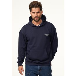 Hoodie Soulstar "Oversize Kapuzenpullover mit Button Pullover Sweater f&uuml;r Herren", Herren, Gr. L, blau (navy), Obermaterial: 100% Baumwolle CO., Sweatshirts Hoodie