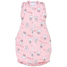 Pucksack TUPTAM "Pucksack Babay Schlafsack Pucksack Round" Gr. 0 bis 3M, wattiert 2.5 tog, b&auml;rchen hug me rosa, Schlafs&auml;cke, L: 62cm, Obermaterial: 100% Baumwolle CO., L:62cm