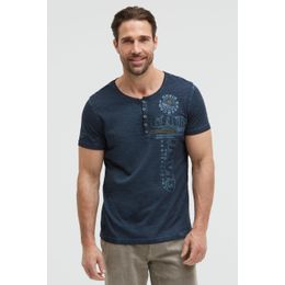 Rundhalsshirt CAMP DAVID, Jungen, Gr. 4XL, blau (faded navy), Web, Material: 100% Baumwolle, bedruckt, regular fit normal, Rundhals, eingesetzt gerader Abschluss, Shirts Rundhalsshirt, aus Baumwolle