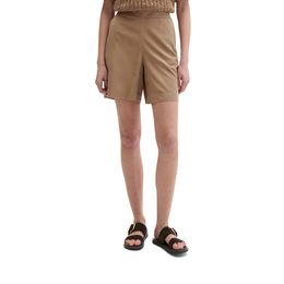 Marc O'Polo Shorts MARC O'POLO "aus TENCEL&trade; Lyocell", Damen, Gr. 38, Normalgr&ouml;&szlig;en, beige (burnt braun), Obermaterial: 92% Lyocell, 8% Leinen, unifarben, regular fit kurz, Hosen Shorts