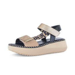 Plateausandaletten Gabor "Plateau Sandale", Damen, Gr. 37,5, beige, Schuhe