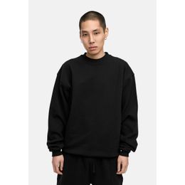 Sweatshirt DAILY COTTON "Daily Cotton Sweatshirt OVERSIZE CREW-NECK PULLOVER", Jungen, Gr. L, schwarz, Obermaterial: 100% Baumwolle CO., Rundhals, Sweatshirts Sweatshirt