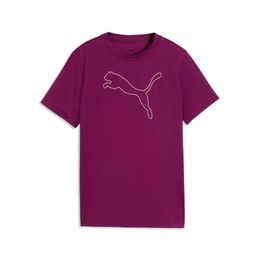 Puma M&auml;dchen T-Shirt "TAD ESS CAT LOGO TEE G"fuchsia glow, Gr. 164, bedruckt, Jersey, Obermaterial: 92% Polyester, 8% Elasthan, Shirts, mit