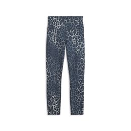 Puma Damen Trainingstights "W TAD ESSENTIAL SPOTTED HAZE TIGHT - HW 78", blau, Gr. XS, Interlock, Obermaterial: 85% Polyester, 15% Elasthan, Hosen,