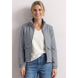 Street One Damen Blousonwhispery blau, Gr. 34, unifarben, Stoff, 67% Polyester, 31% Viskose, 2% Elasthan, Jacken, mit Stehkragen