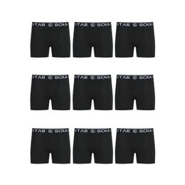 Boxershorts Soulstar "Basic Herren Unterhosen Unterw&auml;sche Extra Weiches Material M&auml;nner", Herren, Gr. L, 9 Stk., schwarz (3schwarz_3schwarz_3schwarz), Obermaterial: 95% Baumwolle CO. 5% Elasthan EL., Unterhosen, Basic Herren Unterhosen Unterw&auml;sche Extra Weiches Material M&auml;nner