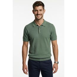 Jack & Jones Polokragenpullover JACK & JONES "JPRBLURILEY KNIT POLO SS SN", Herren, Gr. M, laurel wreath, Strick, Obermaterial: 100% Baumwolle, unifarben, regular fit normal, Rundhals, Pullover, Baumwolle, regular fit