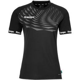 Trainingsshirt Kempa "Trainings-T-Shirt WAVE 26 WOMEN", Damen, Gr. L, schwarz (schwarz, anthra), Obermaterial: 100% Polyester Pol. recyc.., Shirts