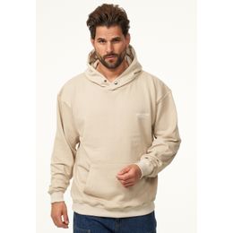 Hoodie Soulstar "Oversize Kapuzenpullover mit Button Pullover Sweater f&uuml;r Herren", Herren, Gr. L, beige (stone), Obermaterial: 100% Baumwolle CO., Sweatshirts Hoodie