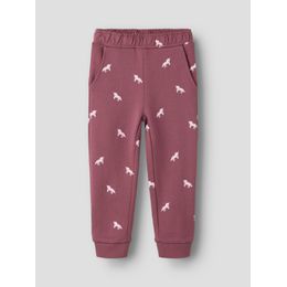 name it M&auml;dchen Sweatpants "NMFVALBA SWE PANT UNB NOOS"wild ginger detail:with parfait pink unicorns, Gr. 92, bedruckt, Sweatware, Obermaterial: 100%