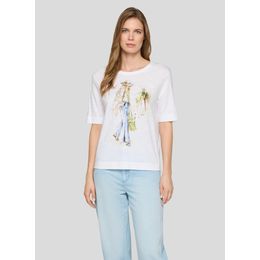 Print-Shirt Rabe "T-Shirt", Damen, Gr. 50, wei&szlig;, 50%Baumwolle, 50%Modal, unifarben, gerade, Shirts
