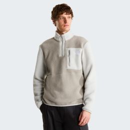 The North Face Herren Strickfleece-Pullover "M YUMIORI 1/4 ZIP", beige, Gr. XXL, Fleece, Obermaterial: 100% Polyester, Pullover, aus Strickfleece,