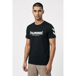 T-Shirt Hummel "HMLLEGACY 2.0 T-SHIRT S/S", Jungen, Gr. L, schwarz, Obermaterial: 100% Baumwolle, Rundhals, Shirts T-Shirt, kurze &Auml;rmel, f&uuml;r sportliche Aktivit&auml;ten, aus Baumwolle