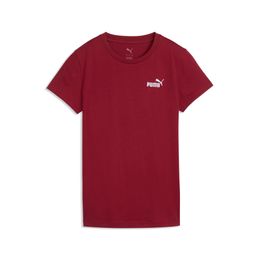 T-Shirt Puma "ESS SMALL NO 1 LOGO TEE S", Damen, Gr. L, garnet glow, Jersey, Obermaterial: 100% Baumwolle, unifarben, regular fit normal, Rundhals, Shirts T-Shirt, Kurzarm, aus Baumwolle, mit Rundhalsausschnitt