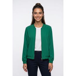 V&eacute;ro Moda Bomberjacke VERO MODA "VMCOCO L/S BOMBER NOOS", Damen, Gr. XS, gr&uuml;n (bosphorus), Web, Obermaterial: 96% Polyester, 4% Elasthan, unifarben, regular fit normal, Rundhals, Rippb&uuml;ndchen, Jacken Bomberjacke, Materialmix