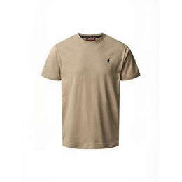 Kurzarmhemd MCS "MCS T-shirt MCOhio", Herren, Gr. L, Normalgr&ouml;&szlig;en, silber mink, Obermaterial: 100% Baumwolle, Hemden