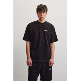 Rundhalsshirt Pegador "TORRES OVERSIZED TEE", Jungen, Gr. L, washed schwarz, Single Jersey, Obermaterial: 100% Baumwolle, bedruckt, oversize normal, Rundhals, gerader Abschluss, Shirts Rundhalsshirt