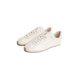 Tommy Hilfiger Damen Sneaker "BELLA SNEAKER LEATHER", Gr. 39creme, Nappaleder, unifarben, Basic, Schuhe, Freizeitschuh, Halbschuh, Schn&uuml;rschuh im