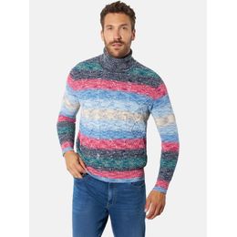 Rundhalspullover Babista "Pullover MELIANO", Herren, Gr. L, blau gestreift, Obermaterial: 54% Baumwolle CO. 46% Polyacryl PAN., Pullover Rundhalspullover