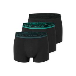 Boxer uncover by Schiesser "Uncover Cotton", Herren, Gr. L, 908, sonstiges, Single Jersey, Obermaterial: 95% Baumwolle, 5% Elasthan, k&ouml;rpernah, Unterhosen, ohne Eingriff, Logo-Bund, elastisch, Single Jersey-Qualit&auml;t