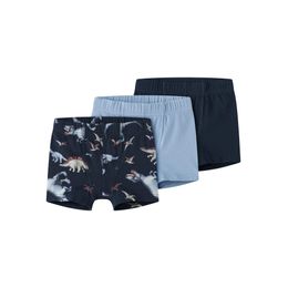 name it Jungen Boxershorts "NMMTIGHTS 3P NAVY DINO NOOS", Gr. 110navy blazer pack:w, navy blazer, endless sky, Jersey, Obermaterial: 95% Baumwolle,