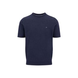 Strickpullover Fynch-Hatton, Herren, Gr. L, navy, Strick, Obermaterial: 100% Wolle, bestickt, normal h&uuml;ftbedeckend, Rundhals, abgesteppte Kante, Pullover Strickpullover, Sommerpullover - halbarm - mit Stickerei