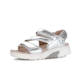 Trekkingsandale Gabor "Trekkingsandale", Damen, Gr. 35,5, silber, Schuhe