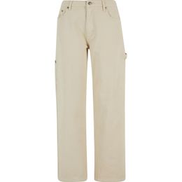 Bequeme Jeans Karl Kani "Karl Kani Karl Kani OG Baggy Workwear Pants", Damen, Gr. L, US-Gr&ouml;&szlig;en, light sand, 100% Baumwolle, unifarben, Jeans