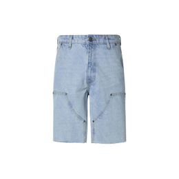 Shorts Urban Classics "Urban Classics Open Edge Two Knee Denim Shorts", Herren, Gr. 30, Normalgr&ouml;&szlig;en, new light blau washed, 100% Baumwolle, unifarben, loose fit, Hosen Shorts