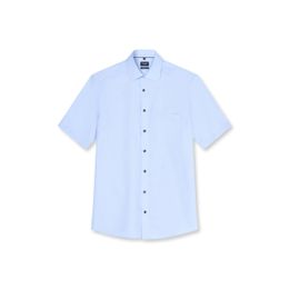 Businesshemd OLYMP "OLYMP Luxor, modern fit, New Kent", Herren, Gr. 37, Normaler Arm, bleu, 100% Baumwolle, Hemden
