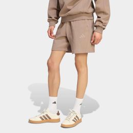 Shorts adidas Sportswear "ADIDAS KIT, KLEINES LOGO", Herren, Gr. L, L-Gr, khaki six, innenbeinl&auml;nge ca. 23 cm, Obermaterial: 100% Baumwolle, Hosen Shorts
