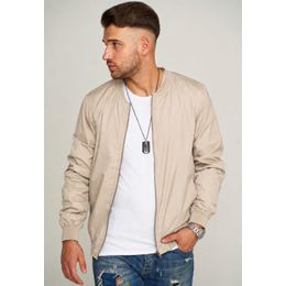 Blouson Soulstar "mit Baseball-Kragen leichte Sommerjacke", Herren, Gr. M, schwarz (stone), Obermaterial: 100% Polyester PES., Jacken Blouson, Herren Blousonjacke leichte Bomberjacke &Uuml;bergangsjacke