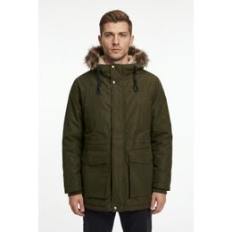 Jack & Jones Outdoorjacke JACK & JONES "JJDAVID PARKA JACKET", Herren, Gr. M, gr&uuml;n (rosin), Web, Obermaterial: 100% Polyester, unifarben, regular fit, Jacken Outdoorjacke