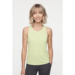 Lauftop Energetics "DA.-TANK-SHIRT SL W", Damen, Gr. L, gr&uuml;n lime, Obermaterial: 100% Polyester, Tops, Loose Fit, f&uuml;r sportliche Aktivit&auml;ten, mit DRY PLUS-Technologie