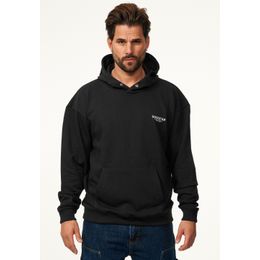 Hoodie Soulstar "Oversize Kapuzenpullover mit Button Pullover Sweater f&uuml;r Herren", Herren, Gr. L, schwarz, Obermaterial: 100% Baumwolle CO., Sweatshirts Hoodie