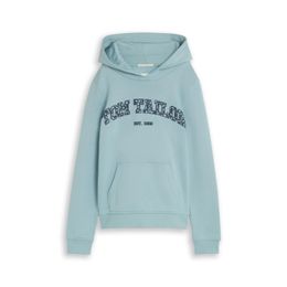 Sweatshirt Tom Tailor, M&auml;dchen, Gr. 128, tourmaline, Sweatware, Obermaterial: 100% Baumwolle, regular fit h&uuml;ftbedeckend, Rundhals, B&uuml;ndchen, Sweatshirts Sweatshirt, mit Logoprint auf der Brust
