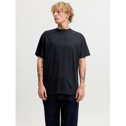 Jack & Jones Rundhalsshirt JACK & JONES "JJEORGANIC RELAXED TEE SS O-NECK NOOS", Jungen, Gr. L, schwarz, Jersey, Obermaterial: 100% Baumwolle, unifarben, relaxed fit normal, Rundhals, Shirts Rundhalsshirt, Baumwolle, relaxed fit