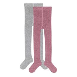 Strumpfhose s.Oliver "essentials", M&auml;dchen, Gr. 98/104, rosa (heather rose melange, l.grau), Obermaterial: 75% Baumwolle, 22% Polyamid, 3% Elasthan, meliert, Strumpfhosen Strumpfhose, mit nahtloser Verarbeitung