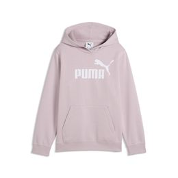 Kapuzensweatshirt Puma "ESS NO 1 LOGO HOODIE FL G", M&auml;dchen, Gr. 128, rosa (misty pink), Fleece, Obermaterial: 66% Baumwolle, 34% Polyester, bedruckt, regular fit normal, angesetztes B&uuml;ndchen, Sweatshirts, mit verstellbarer Kapuze, mit K&auml;ngurutasche