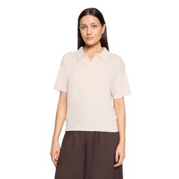Kurzarmshirt Cartoon "Damen kurzarm", Damen, Gr. 34, beige, Obermaterial: 50% Baumwolle, 50% Polyester, loose fit normal, V-Ausschnitt, Shirts