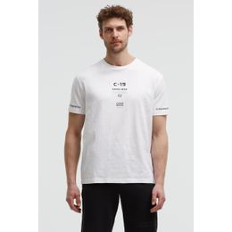 Rundhalsshirt CAMP DAVID, Jungen, Gr. 4XL, wei&szlig;, Single Jersey, Material: 97% Baumwolle, 3% Elasthan, bedruckt, relaxed fit normal, Rundhals, eingesetzt gerader Abschluss, Shirts Rundhalsshirt, mit reflektierenden Details