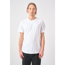 T-Shirt Cleptomanicx "Ligull Regular", Jungen, Gr. L, wei&szlig;, 100% Baumwolle, bestickt, normal, Rundhals, Shirts T-Shirt, mit kleiner Logo-Stickerei